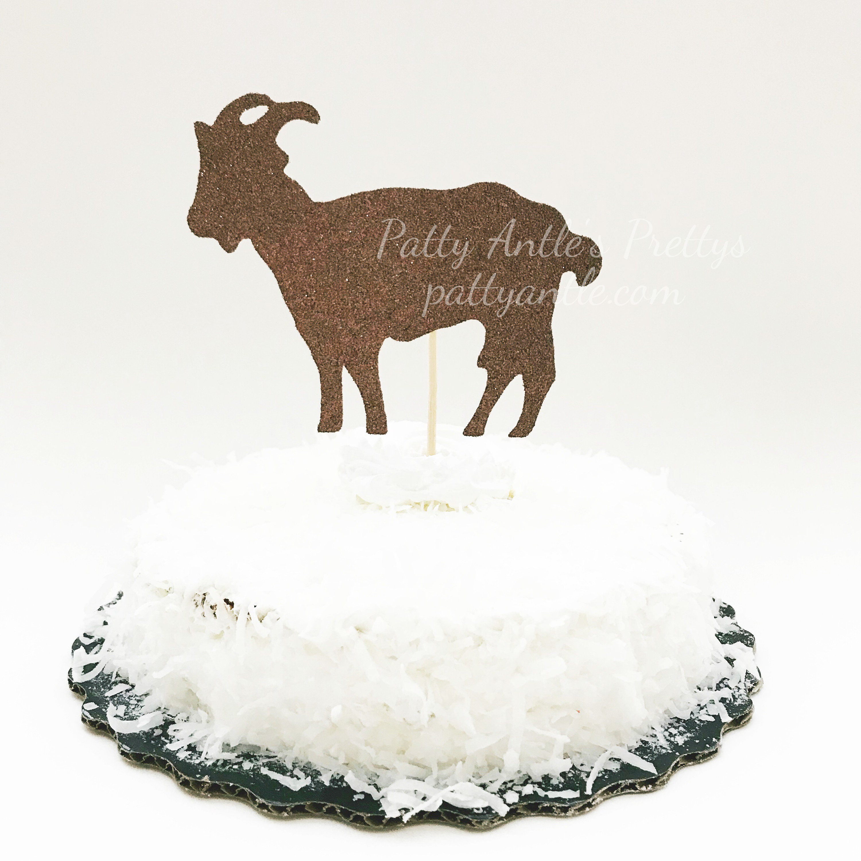Glitter Goat Cake Topper Farm Cake Topper Animal Cake | Etsy