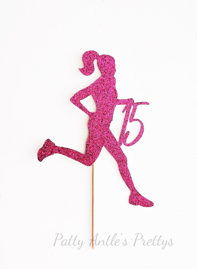 Glitter Runner Cake Topper Male Runner Cake Topper Female - Etsy
