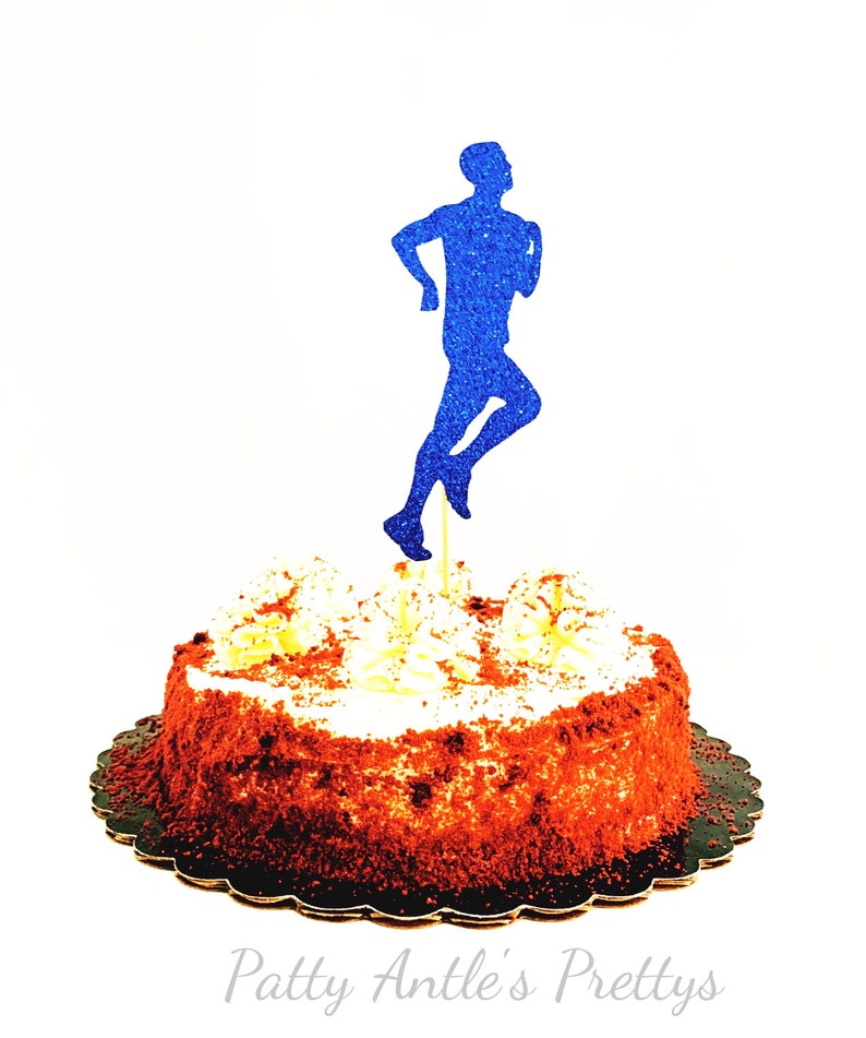 Glitter Runner Cake Topper Male Runner Cake Topper Female - Etsy