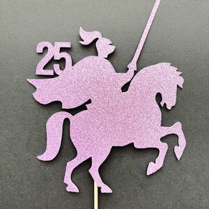 Glitter Knight on Horse Cake Topper: Medieval Warrior Party Decor - Etsy