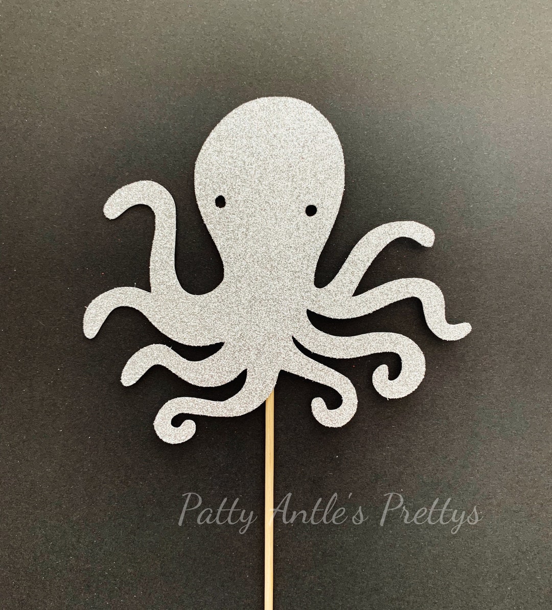 Glitter Octopus Cake Topper, Octopus Cake Topper, Sea Creature Cake ...