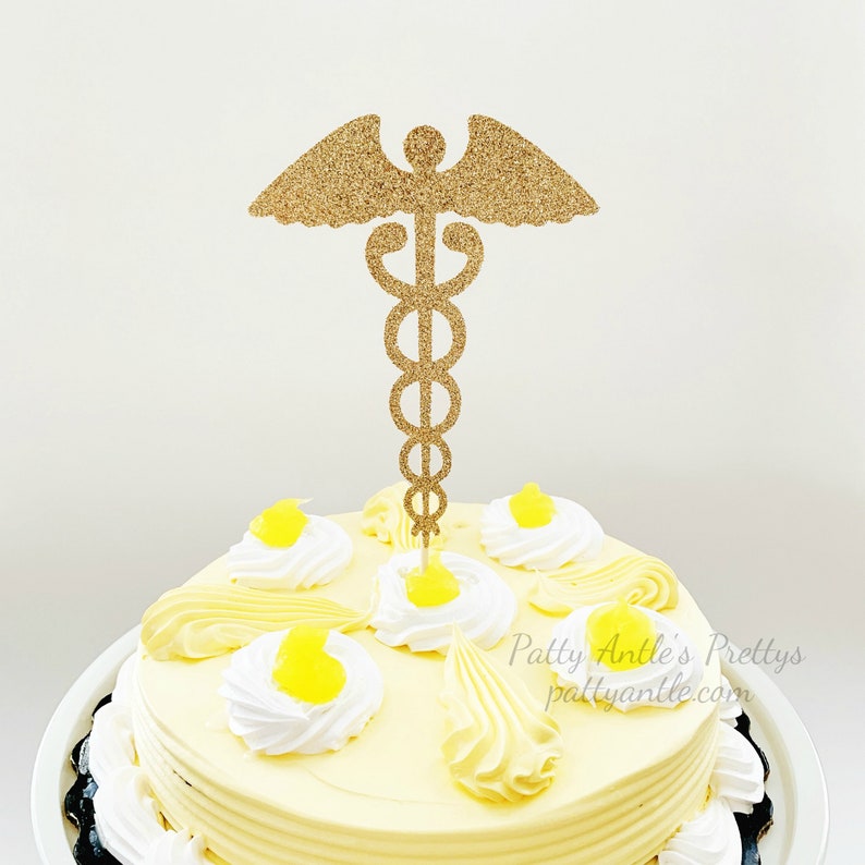 Glitter Caduceus Cake Topper Caduceus Cake Topper Medical - Etsy