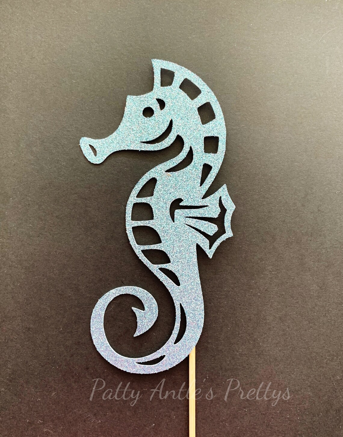 Glitter Seahorse Cake Topper Fish Cake Topper Birthday Cake - Etsy