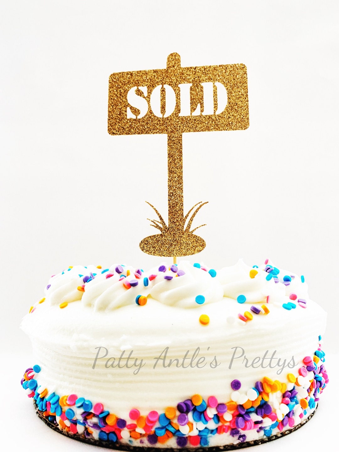 Glitter SOLD Sign Cake Topper: Realtor Celebration - Etsy