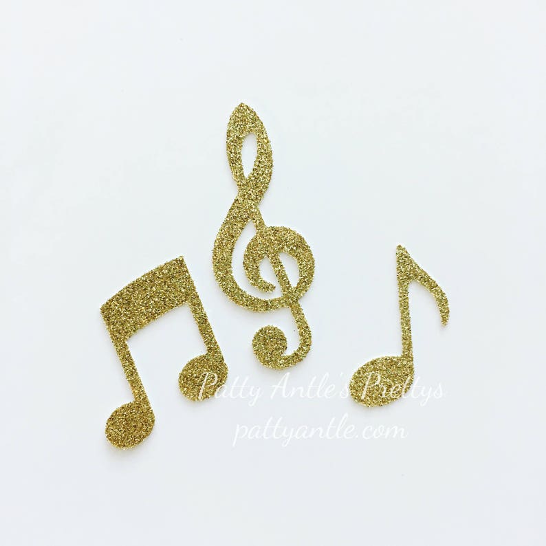 Glitter Music Notes Die Cuts Glitter Music Notes Confetti - Etsy
