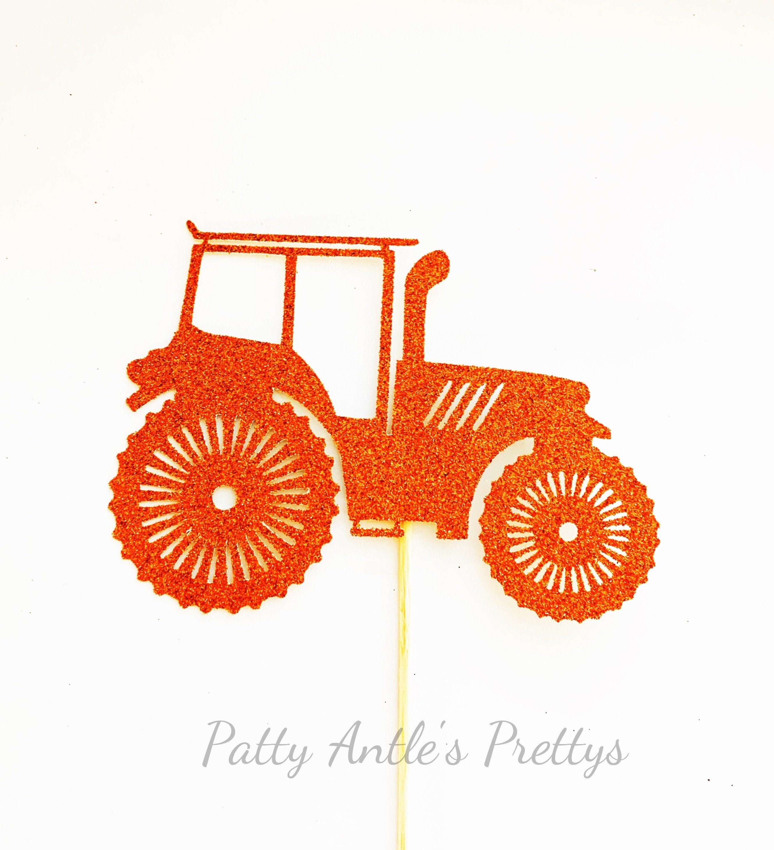 Glitter Tractor Cake Topper Tractor Cake Topper Farm | Etsy