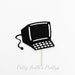 Glitter Computer Cake Topper, Vintage Computer Cake Topper, Happy ...