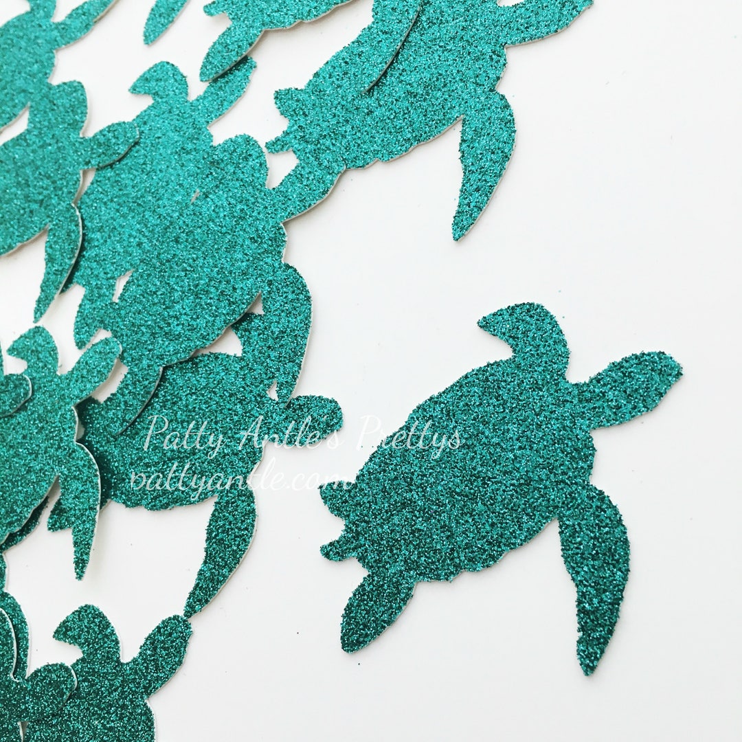 Glitter Sea Turtle Die Cuts: Under the Sea Confetti, 20 Count - Etsy
