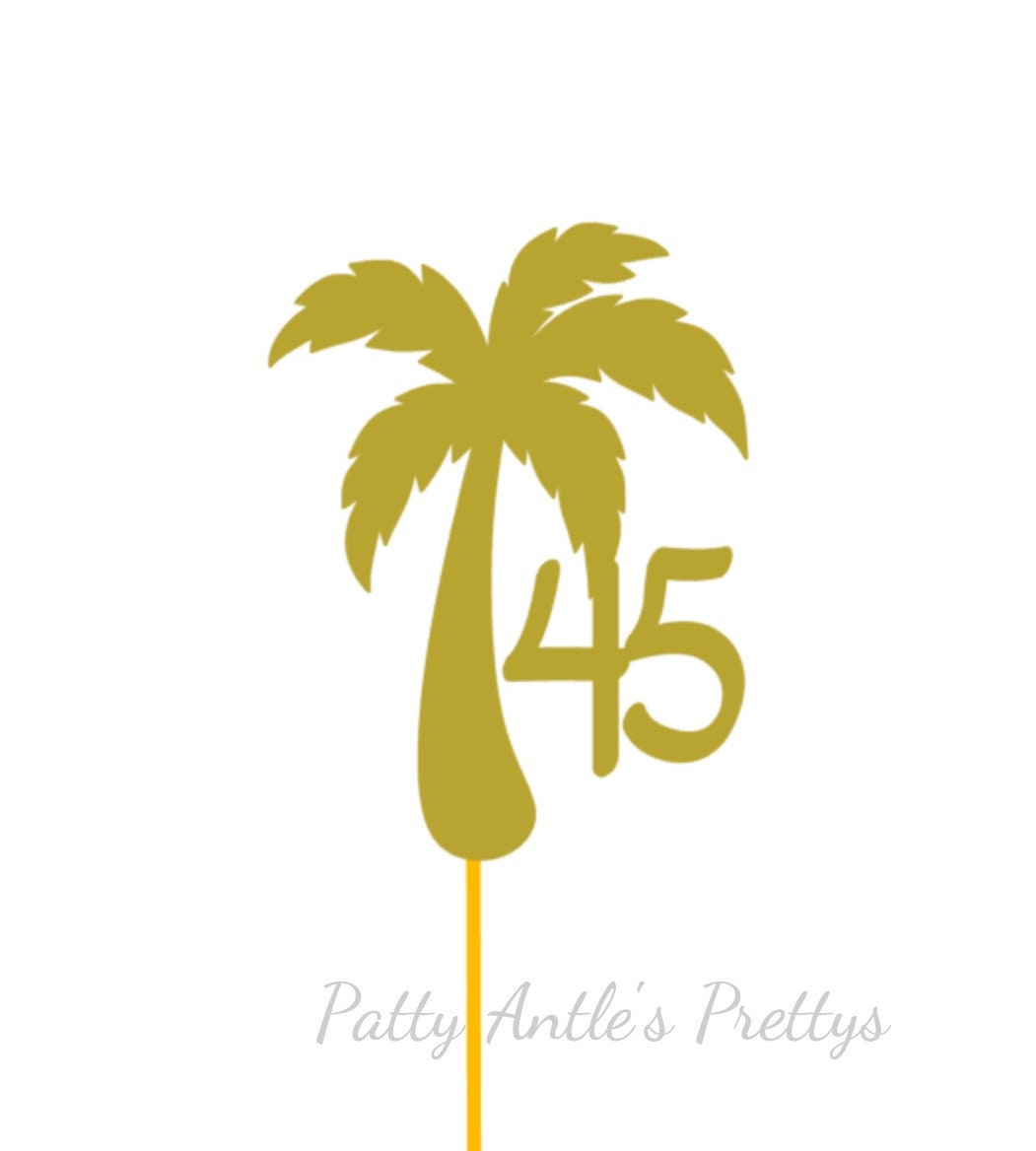 Glitter Palm Tree Cake Topper Palm Tree Cake Topper Island - Etsy