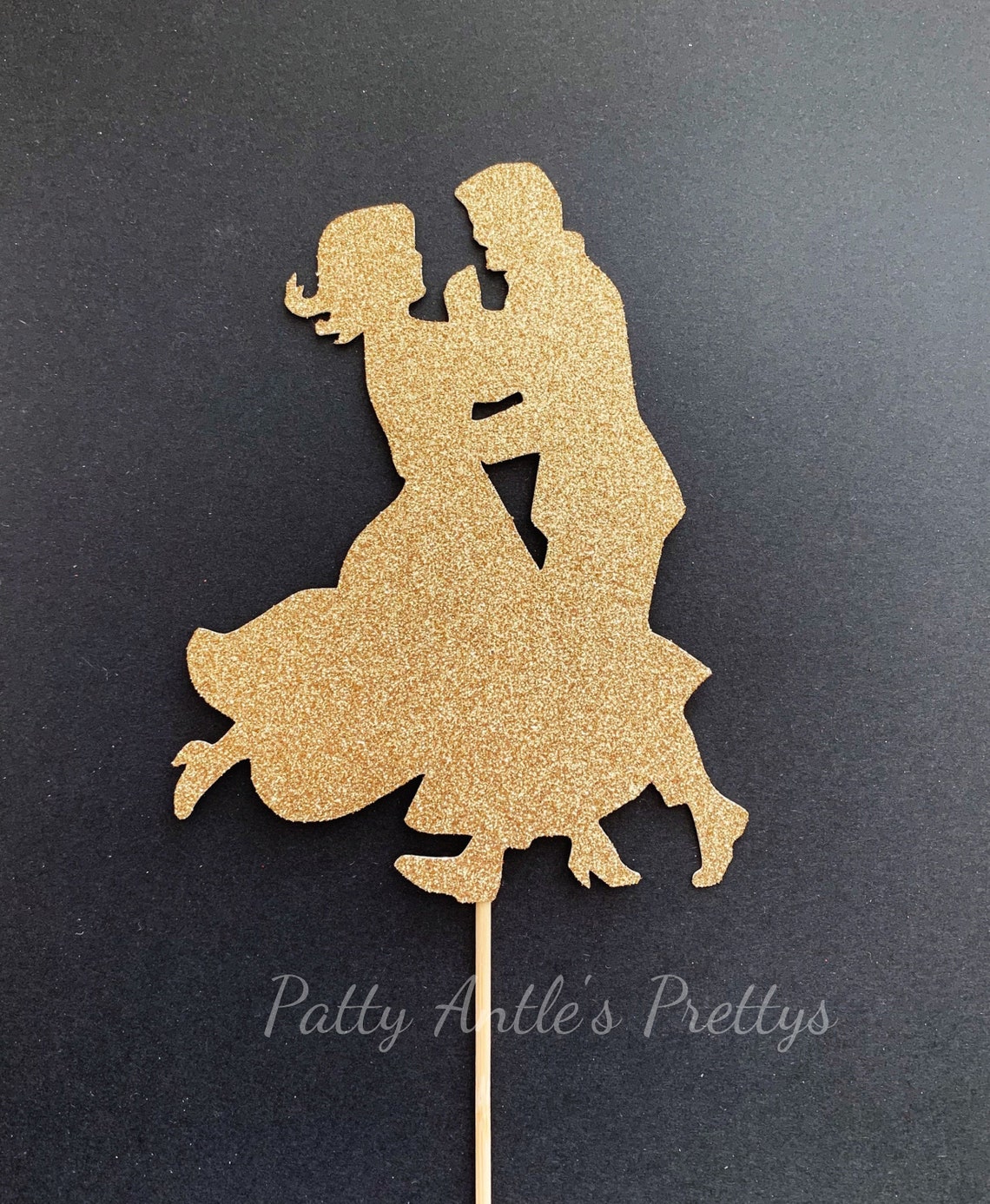 Glitter Retro Dancers Cake Topper Vintage Romantic Cake | Etsy