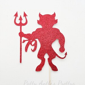 Glitter Devil Cake Topper, Halloween Cake Topper, Devil Cake Topper - Etsy