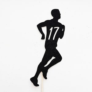 Glitter Runner Cake Topper Male Runner Cake Topper Female - Etsy