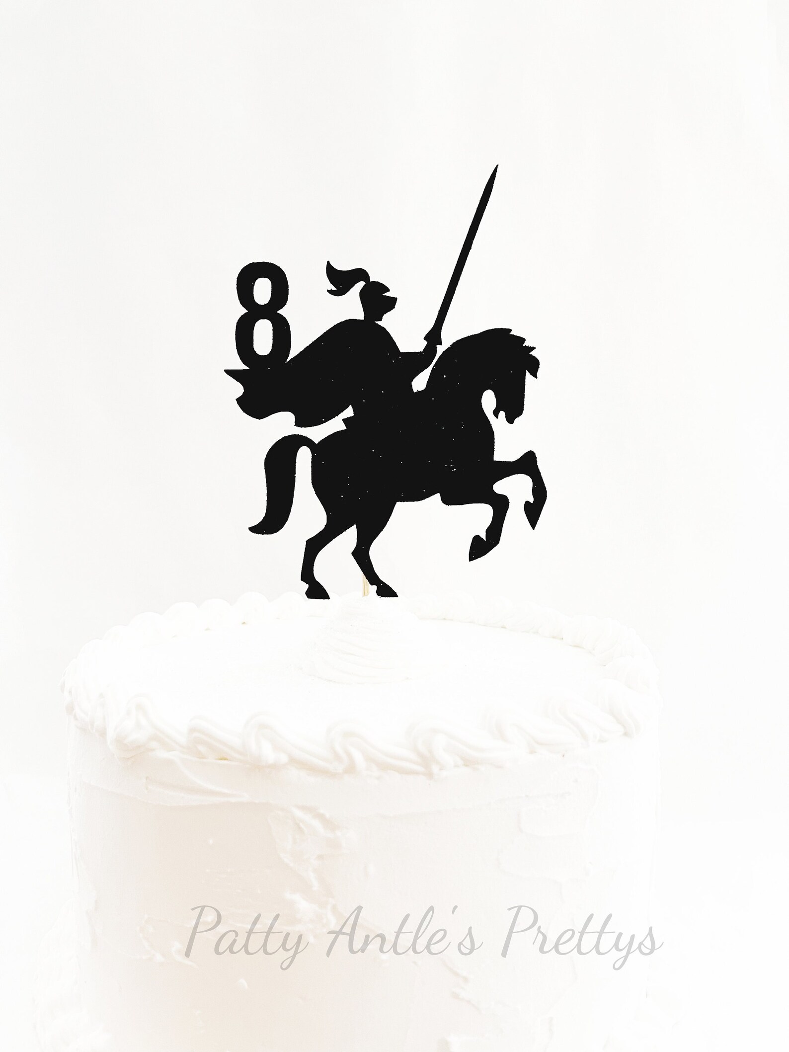 Glitter Knight on Horse Cake Topper Gladiator Cake Topper - Etsy