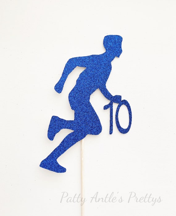 Glitter Runner Cake Topper Male Runner Cake Topper School | Etsy