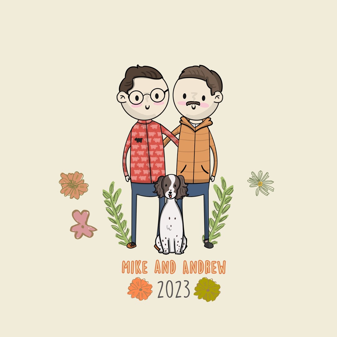 Custom Cartoon Family Portrait: Personalized Illustration Print - Etsy
