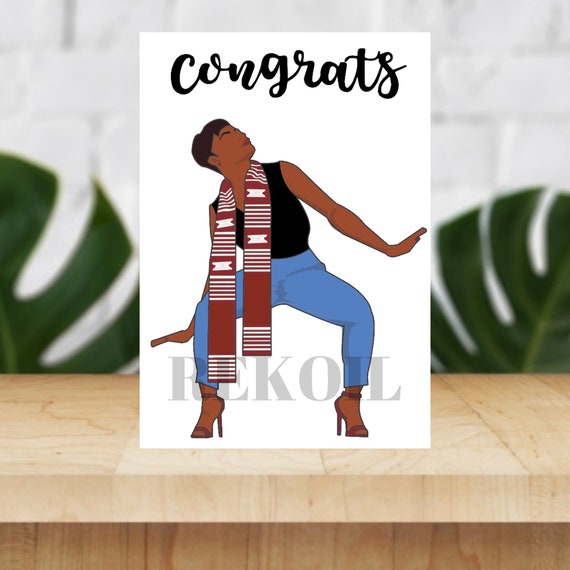 Delta Sigma Theta Graduation Card - Etsy