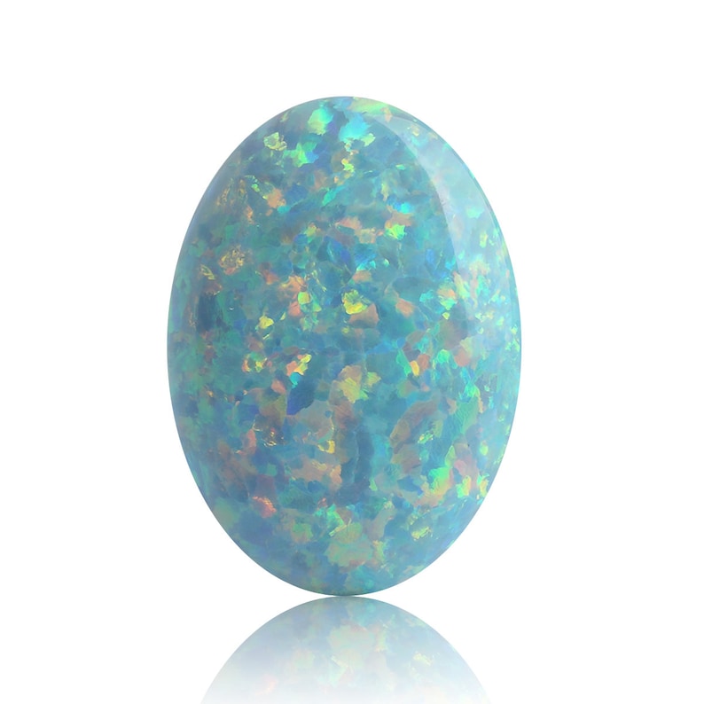 Synthetic Opal (impregnated) 250ct, Created Rough Opal, 50 Light Green ...