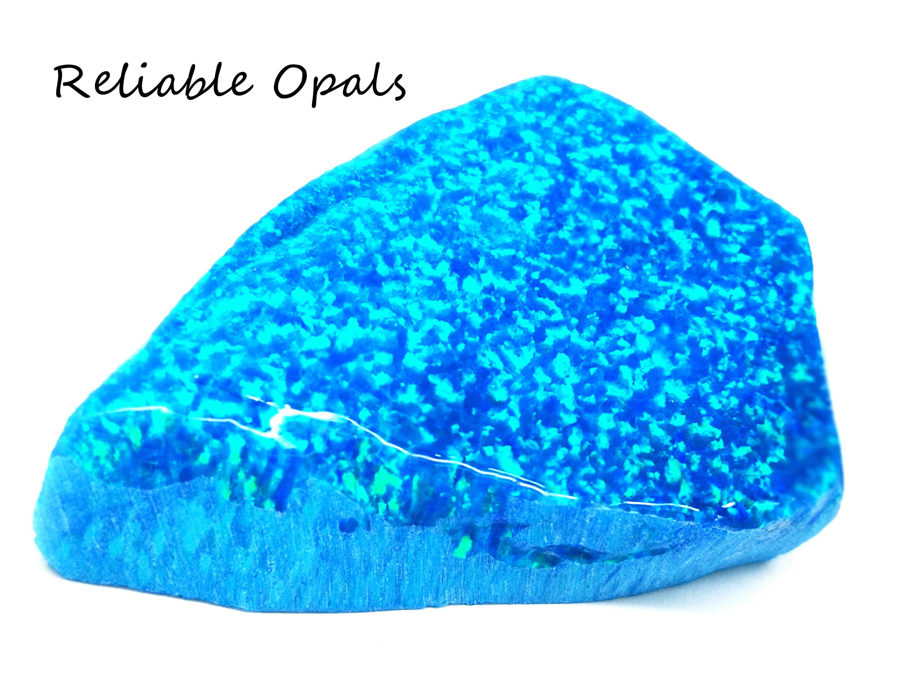 Synthetic Opal impregnated 343ct, Created Rough Opal, T-1 Blue ...
