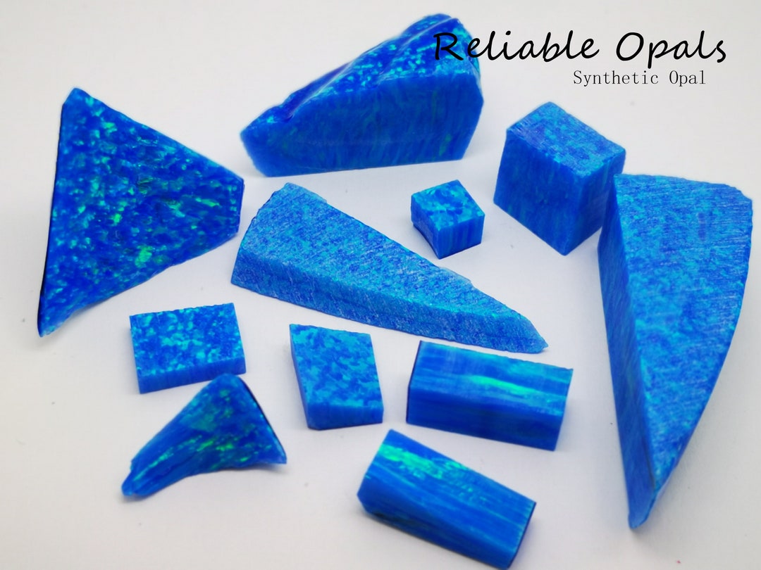 Synthetic Opal (impregnated) - (28.8g), Created Rough Opal, Blue Opal ...