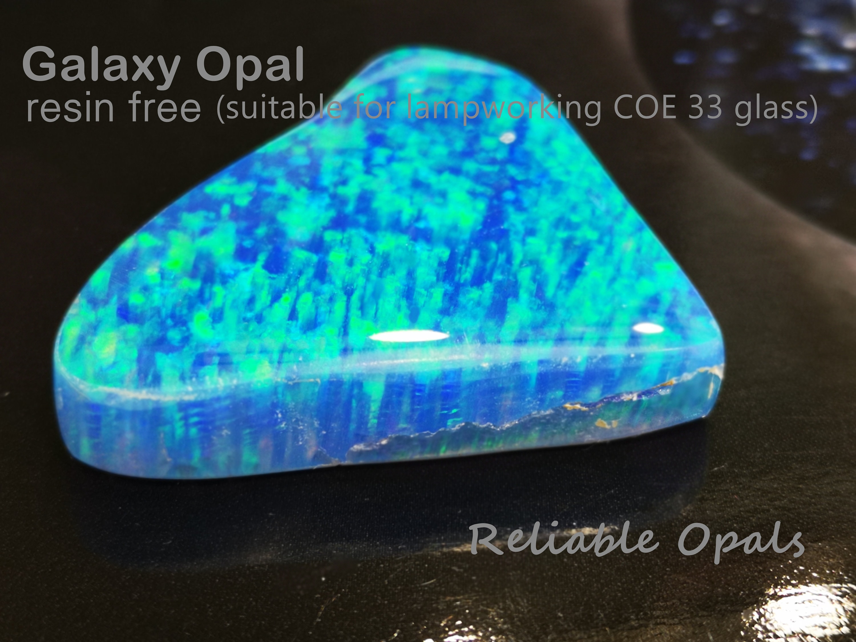 Galaxy Opal 101ct 20.2g Synthetic Opal Resin Free Crystal Blue Opal for ...