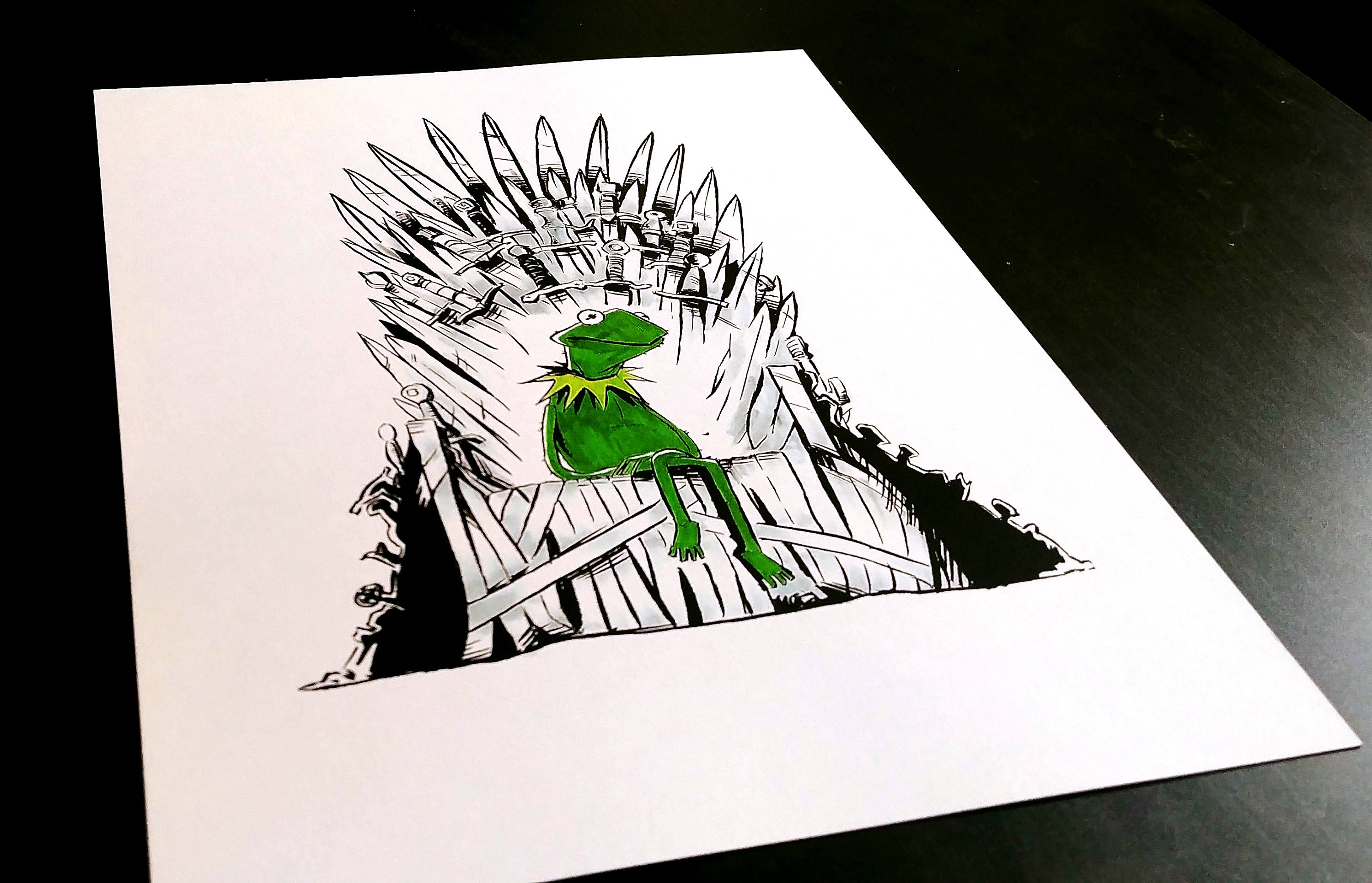 King Kermit (ink Print) - Etsy