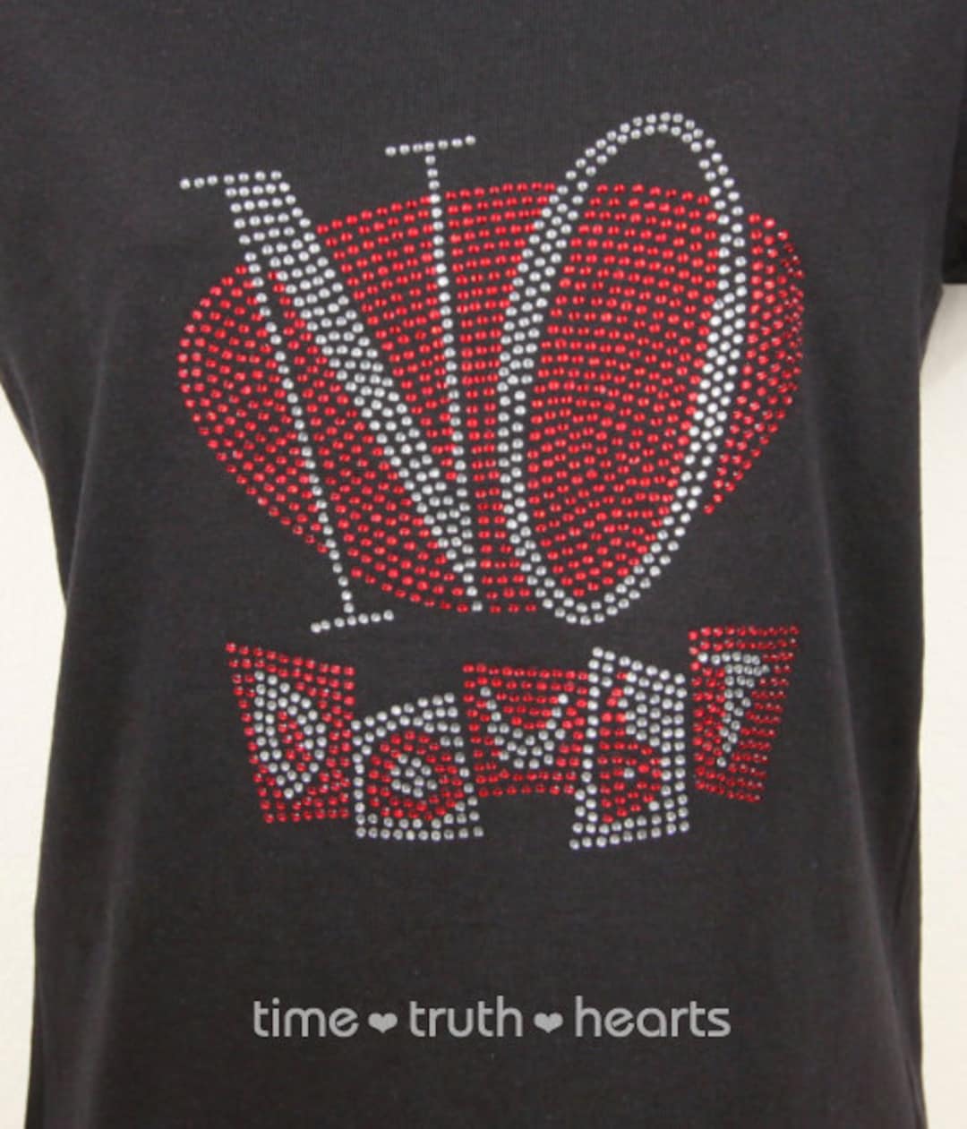 No Doubt Logo (7.5" X 6.75") in Brilliant Red and Clear Rhinestones ...