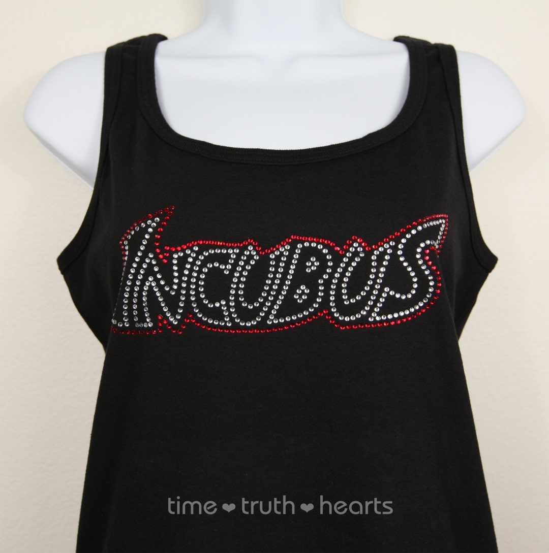 Incubus Logo (9" X 3") in Red and Clear Rhinestones T Shirt, Tank Top ...