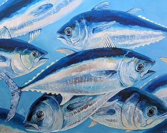 Pacific Bluefin Tuna Species Portrait - Giclée Art Print - Etsy