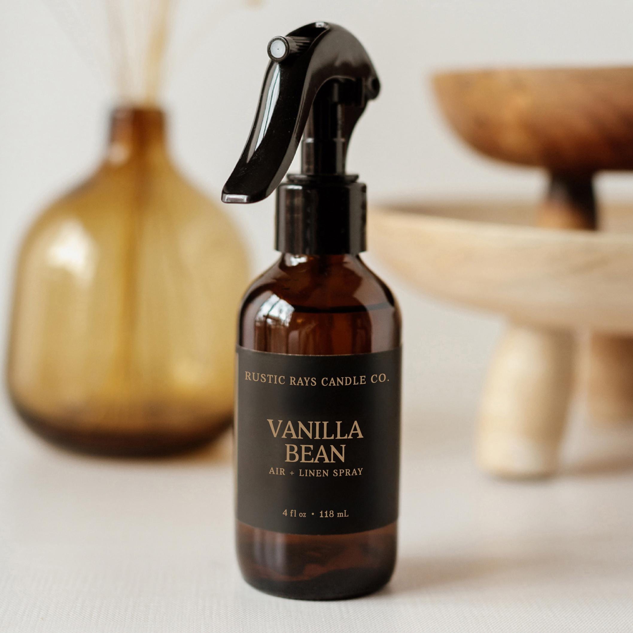 Vanilla Bean Room Spray - 4 Oz Glass Bottle - Air + Linen Spray ...