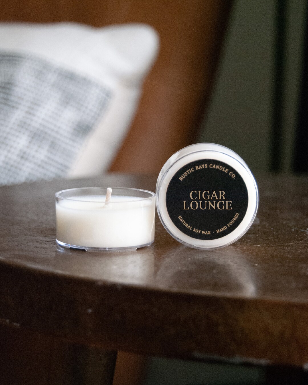 Cigar Lounge - Soy Tea Light Sample - Mini Candle - Etsy