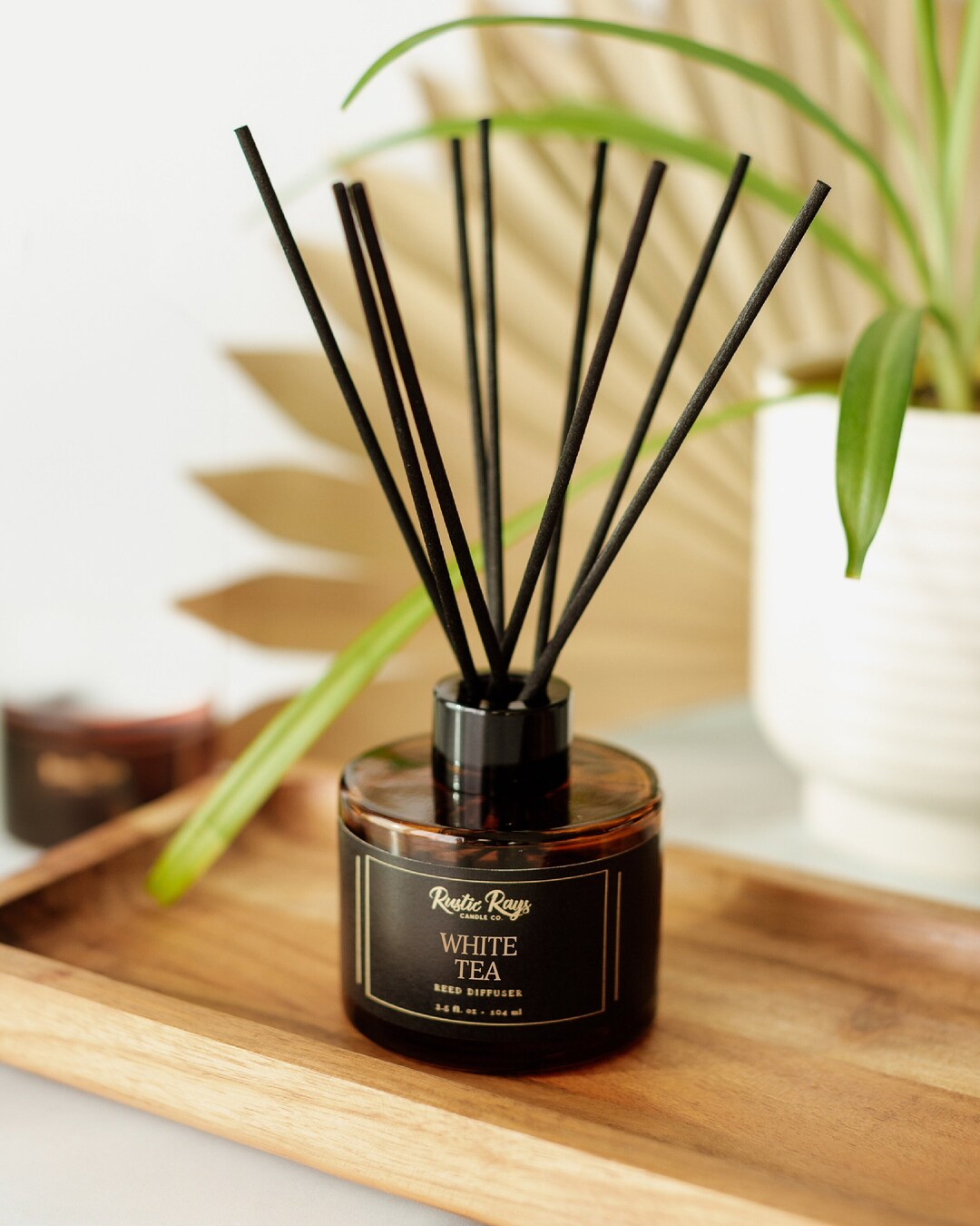 White Tea Reed Diffuser Rattan Reed Diffuser Flameless Fragrance ...