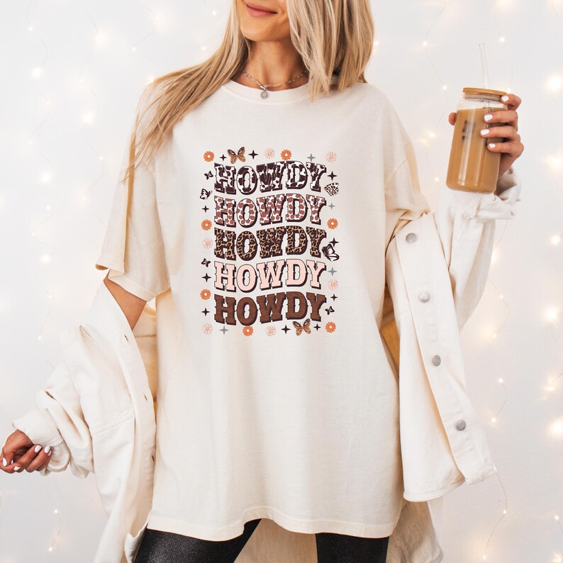 Howdy PNG, Howdy Western Png Sublimation, Western Png, Cow Print Retro ...