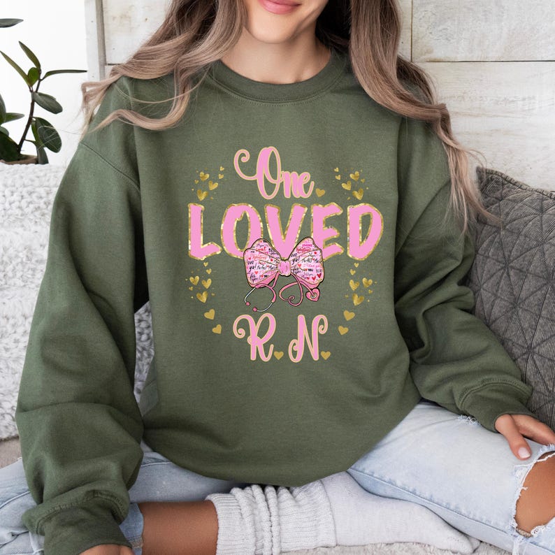 One Loved RN Nurse PNG Valentine Png Valentine's Day Nursing Shirt ...