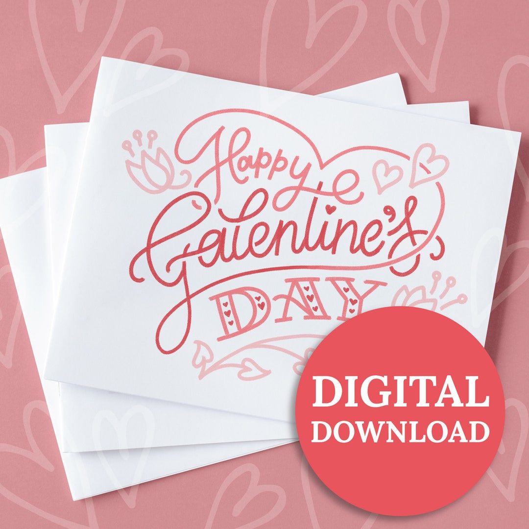 PRINTABLE Happy Galentine's Day Card Digital Download, Printable ...