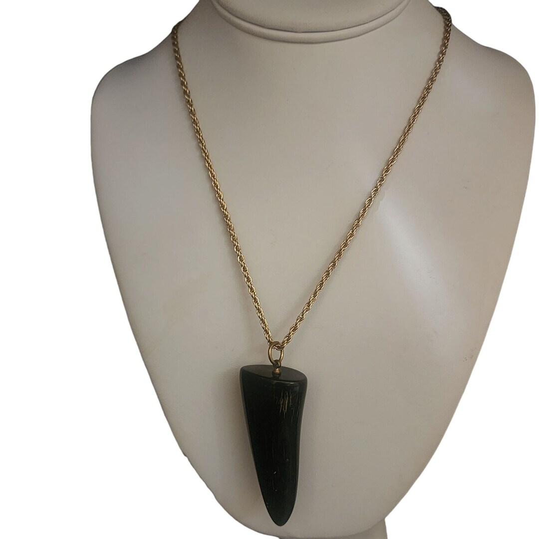 Vintage Vintage Buzz Signed Buffalo Horn Necklace (A4056) - Etsy