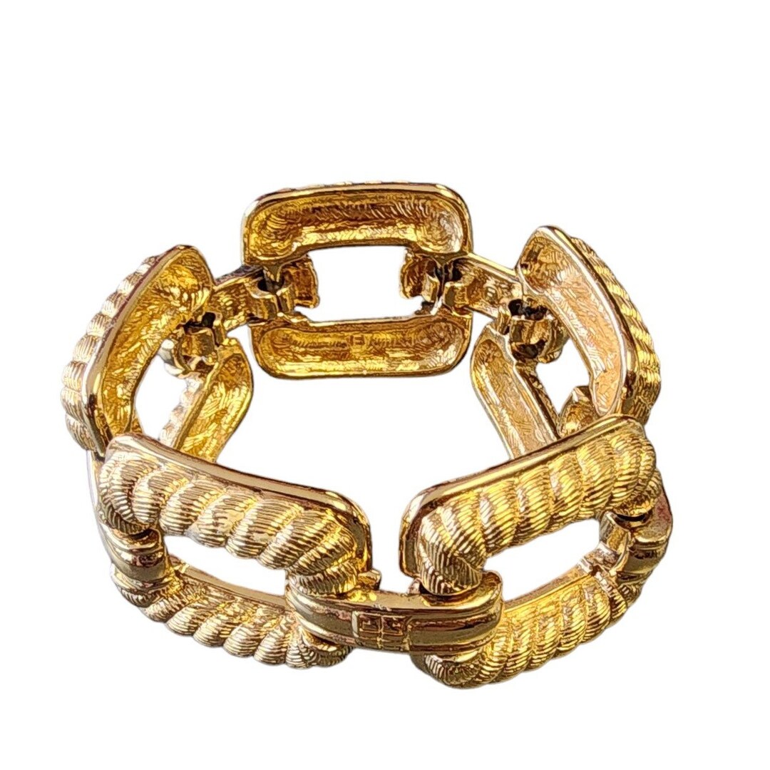 Vintage Signed Givenchy Textured Link Bracelet A2910 - Etsy