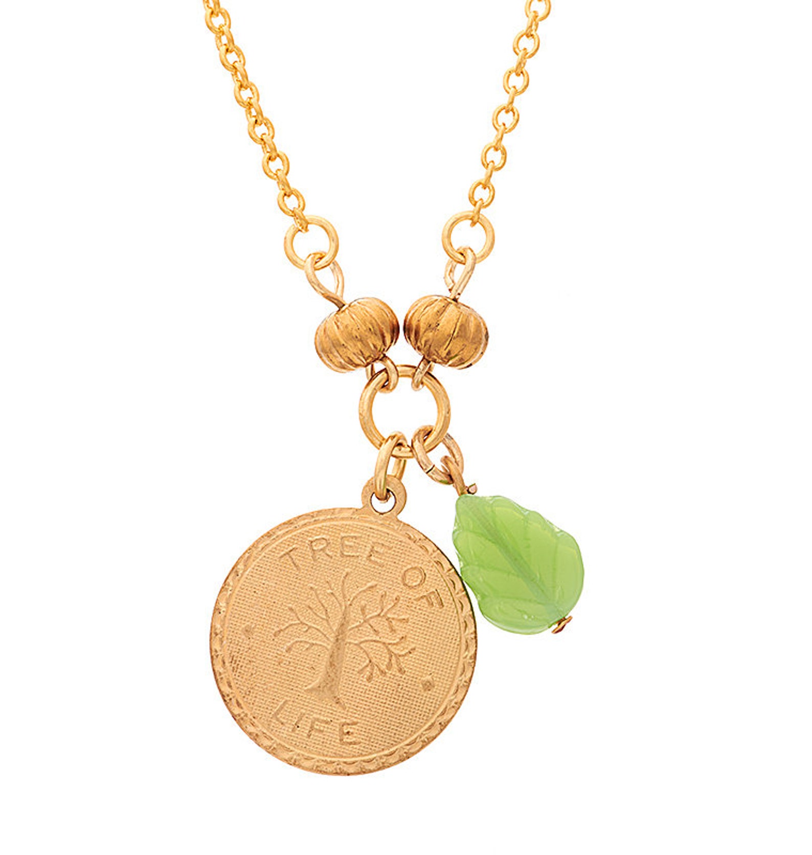 Vintage Tree of Life Token Necklace - Etsy