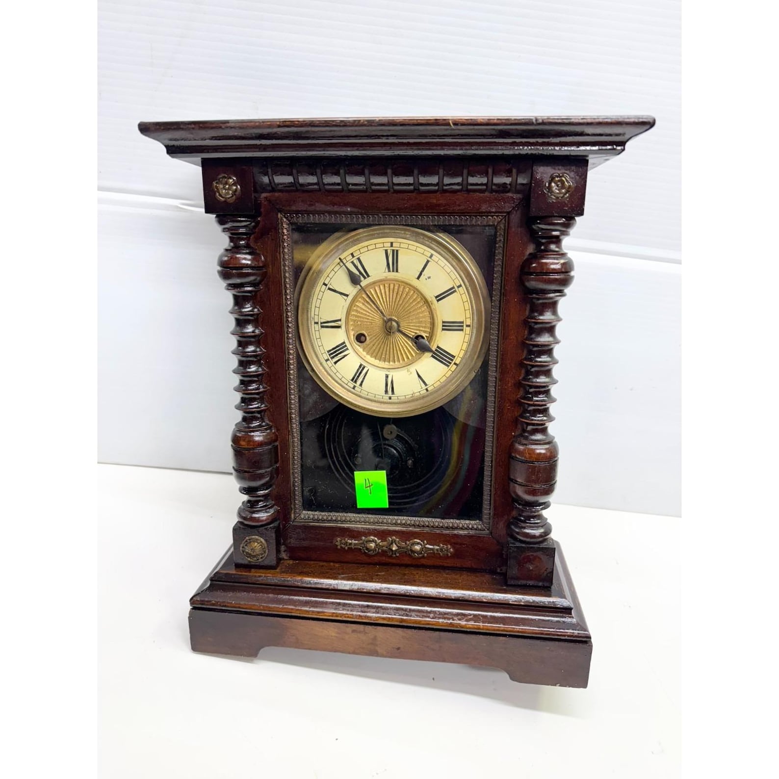 Vintage Walnut Wood Wooden Mantle Clock - Etsy