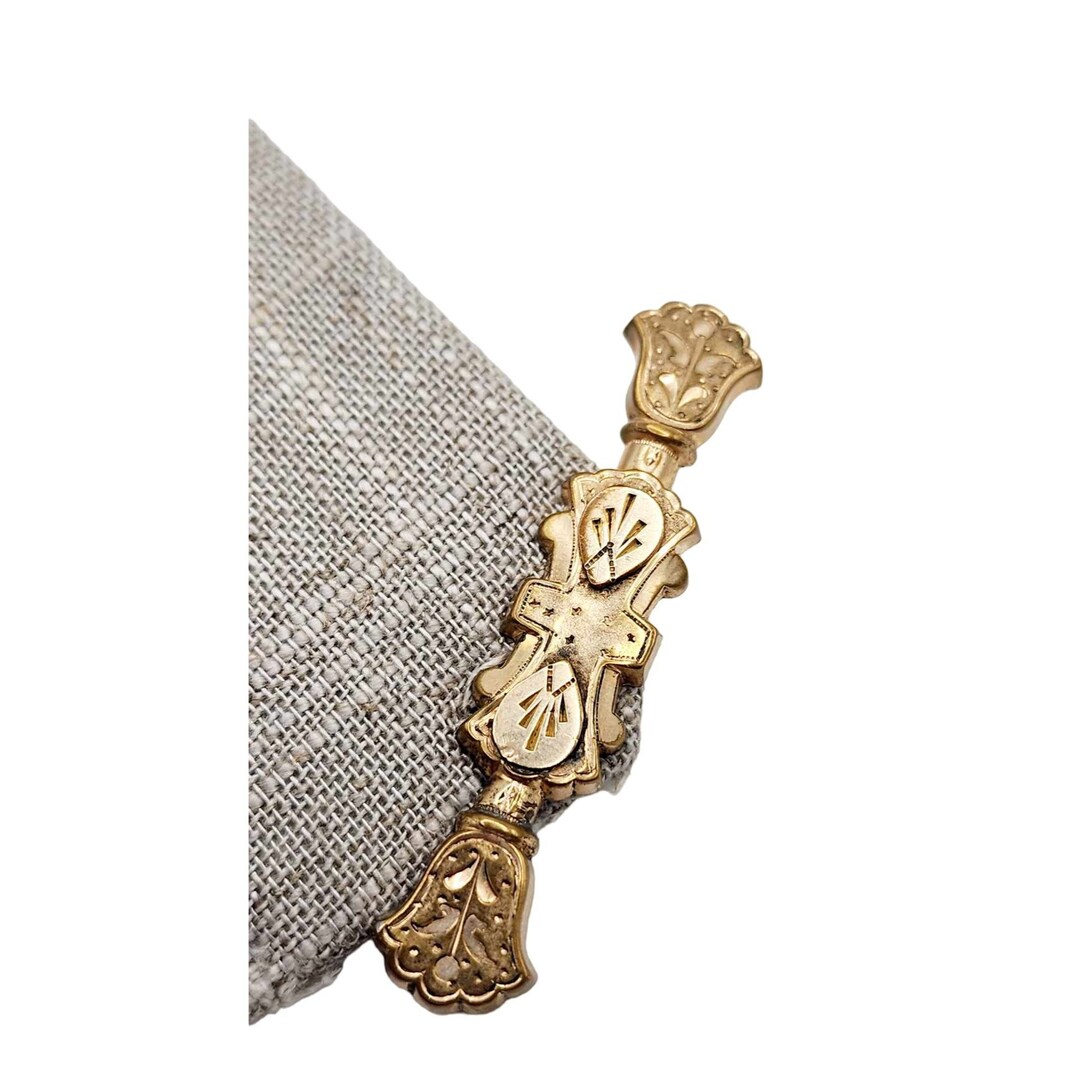 Victorian Antique Gold Filled Bar Pin Brooch A2981 - Etsy