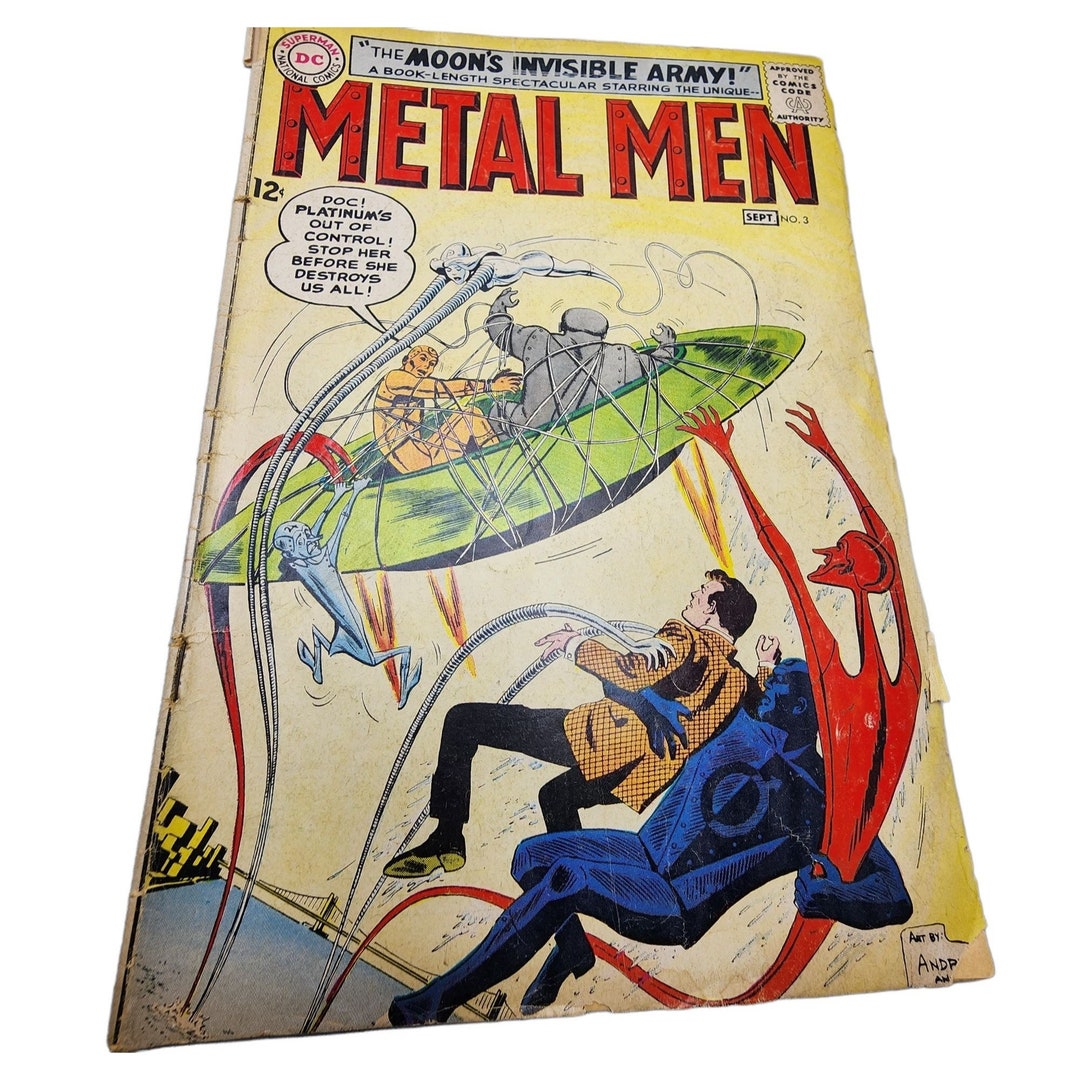 Vintage DC September 1963 #3 Metal Men "the Moon's Invisible Army ...