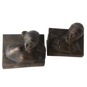Jennings Brothers Dante & Beatrice Bronzed Bookends (A5004) - Etsy