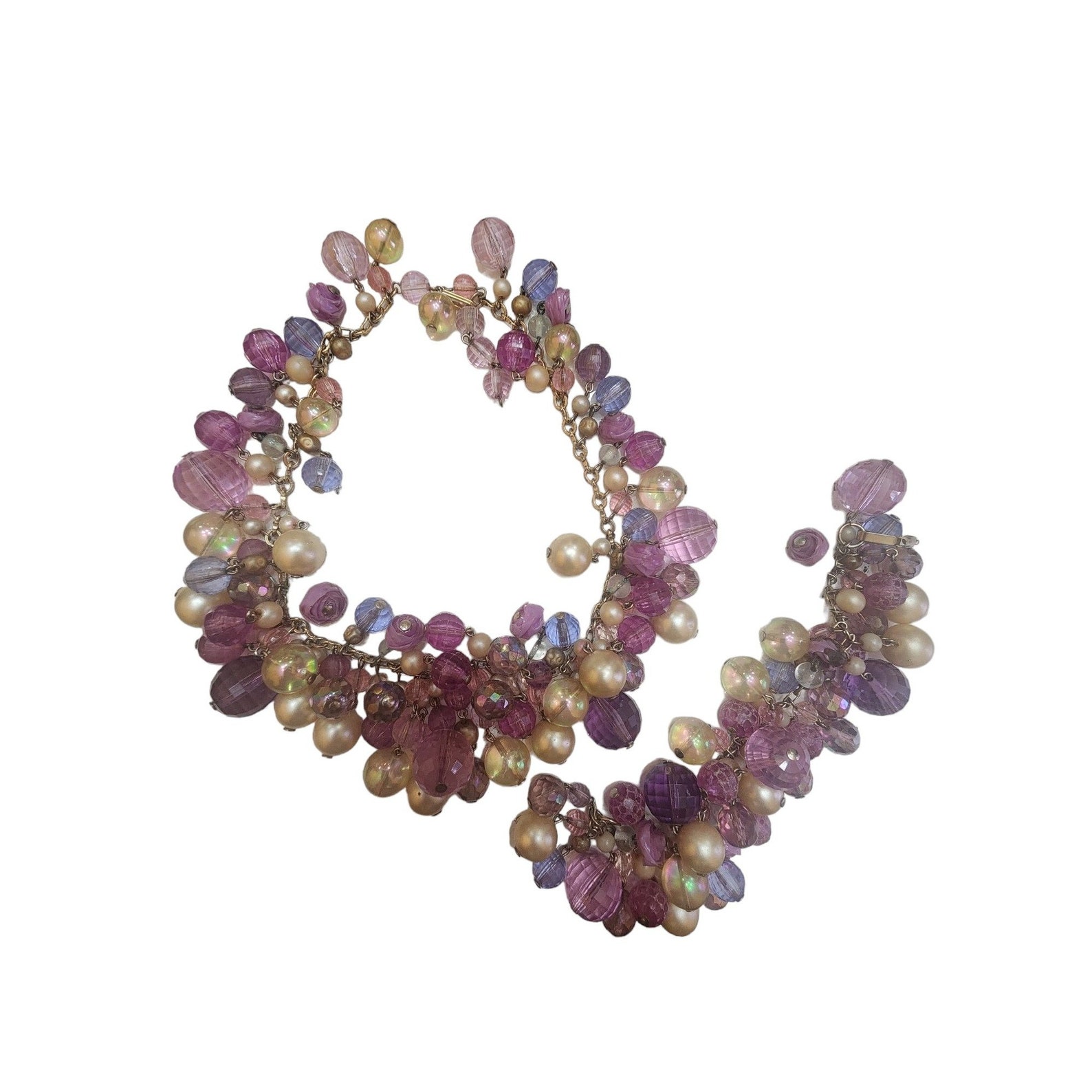 Spectacular Vintage Acrylic Chacha Necklace and Bracelet Set A4621 - Etsy