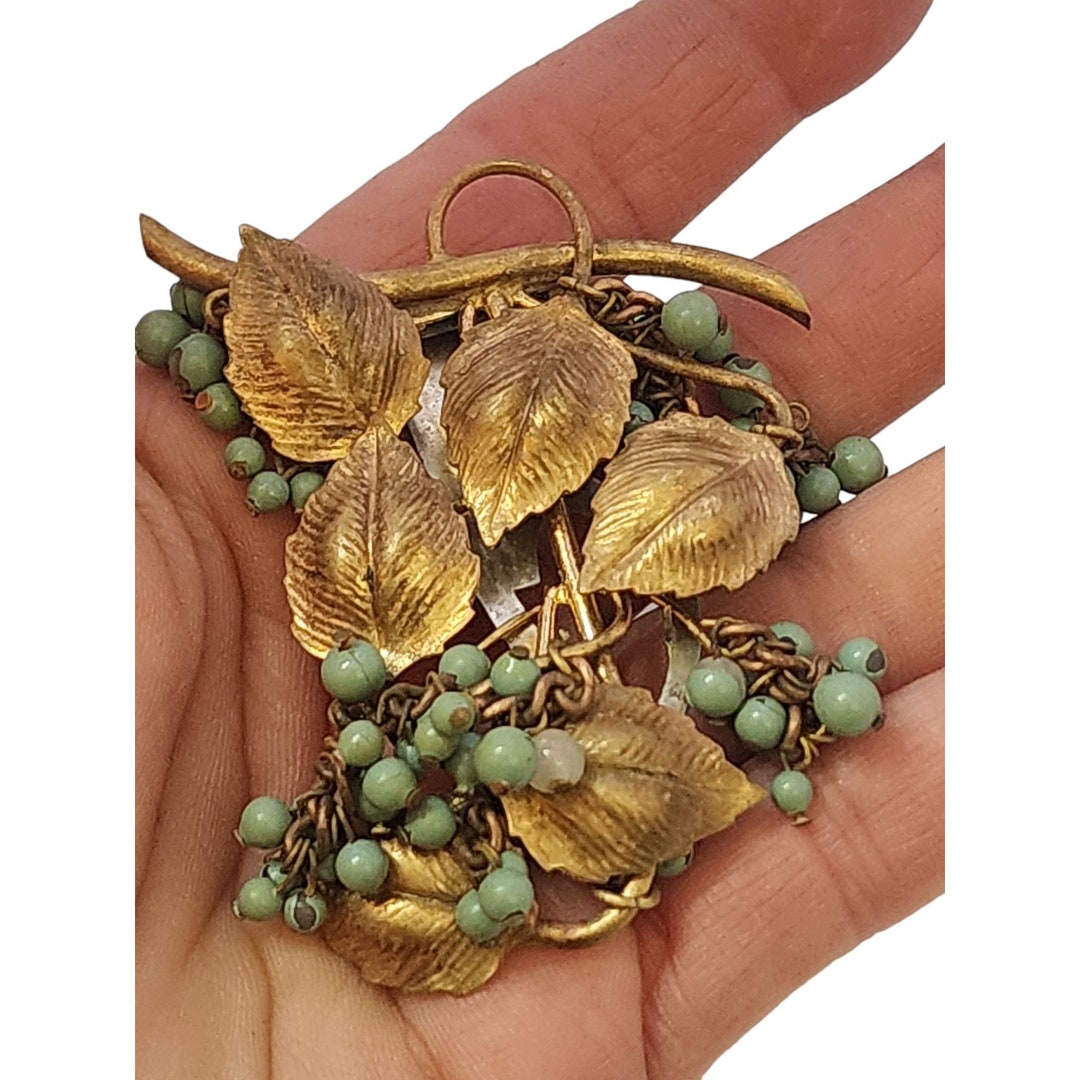 Vintage Rare 30/40s Schiaparelli Block Letter Leaf/grape Design Fur ...