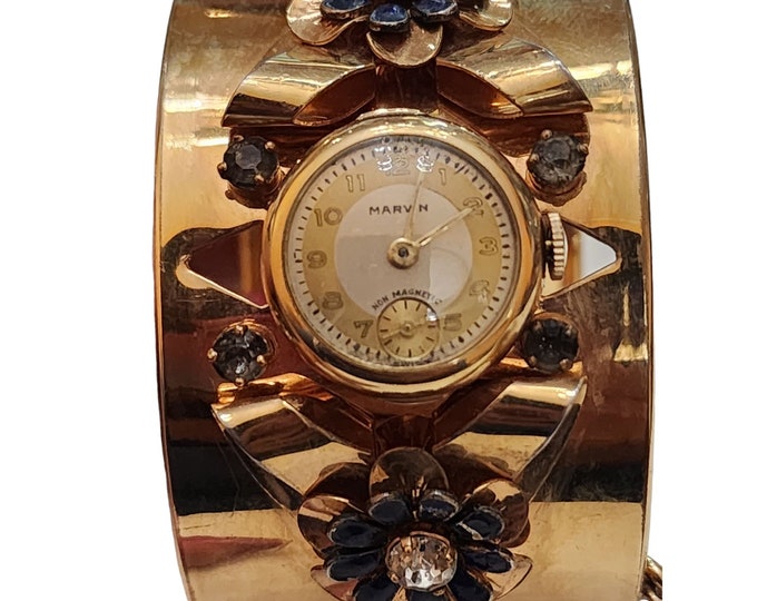 Vintage 12kt Gold Filled Wide Warren Watch Bangle Bracelet (A2189) - Etsy