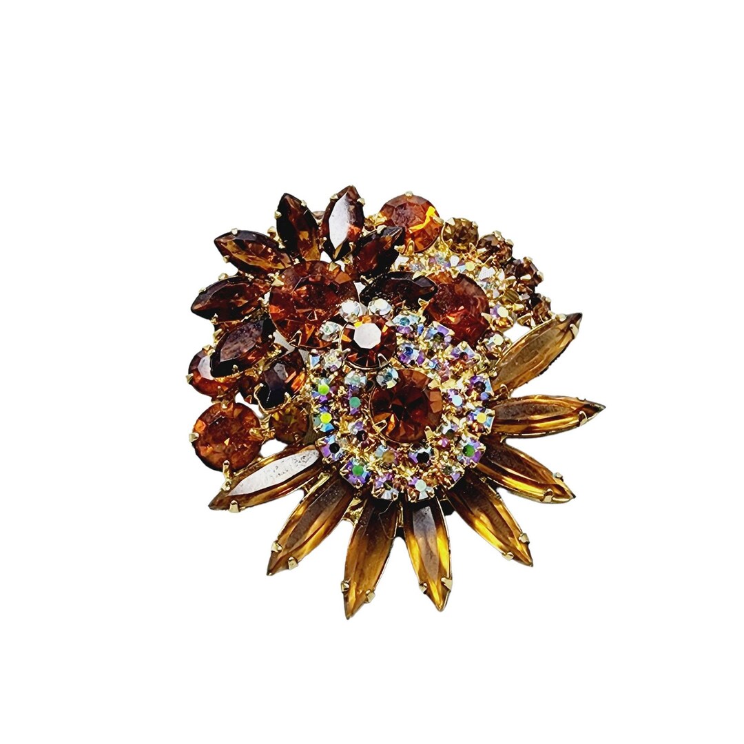 Vintage Stunning Juliana Root Beer Navatte Brooch (A1550) - Etsy
