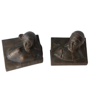 Jennings Brothers Dante & Beatrice Bronzed Bookends (A5004) - Etsy