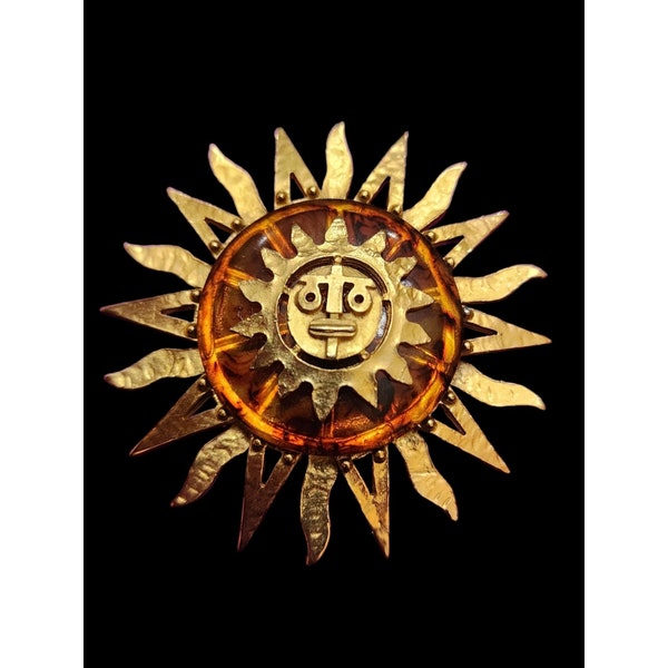 Sun Brooch - Etsy