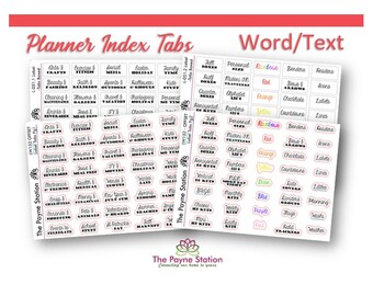 Planner Tab Labels - Etsy