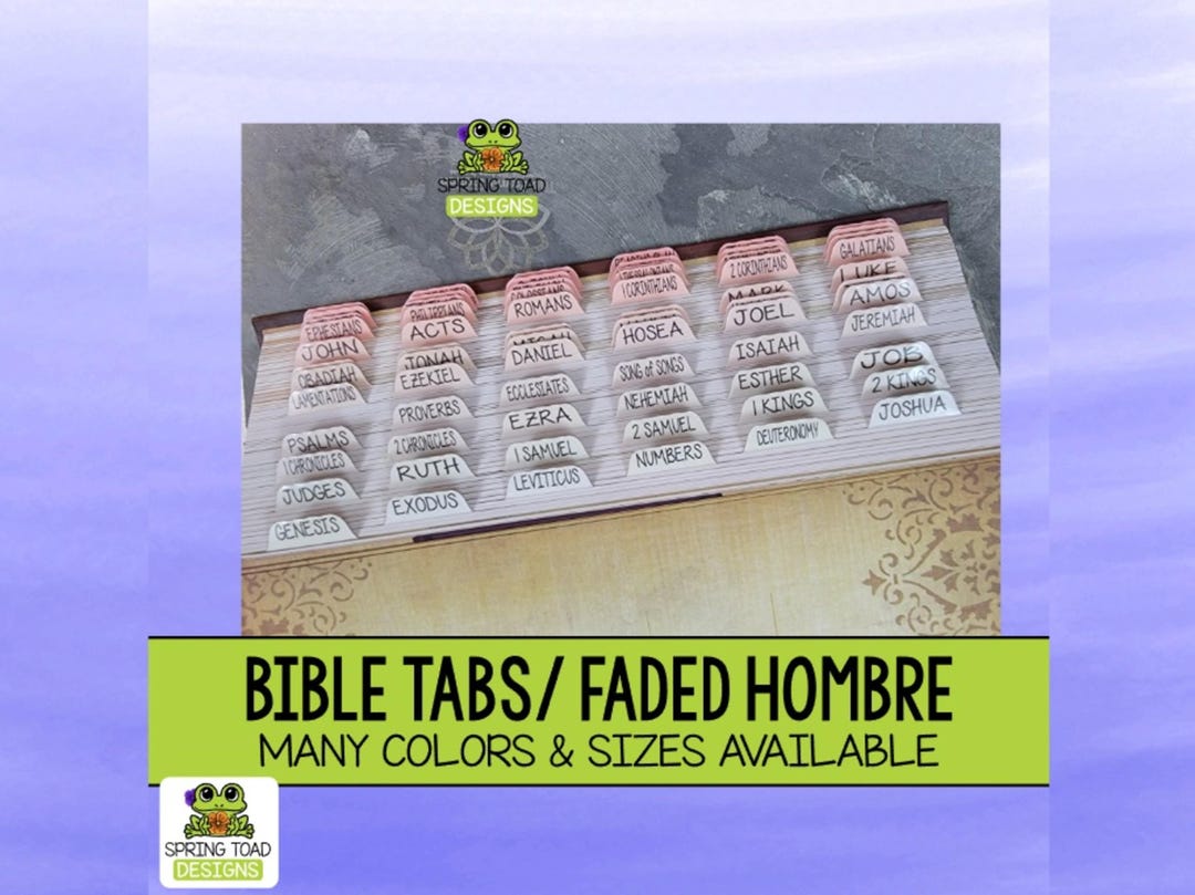 Faded Hombre Bible Tabs: Laminated Stickers, Catholic Bible Option - Etsy