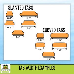Custom Horizontal Tabs: Laminated & Perforated, Curved or Slanted - Etsy
